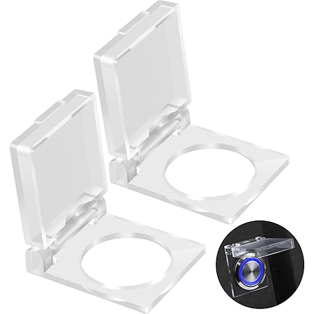 Amazon.com: Antrader 22mm Plastic Push Button Switch Protector Round ...