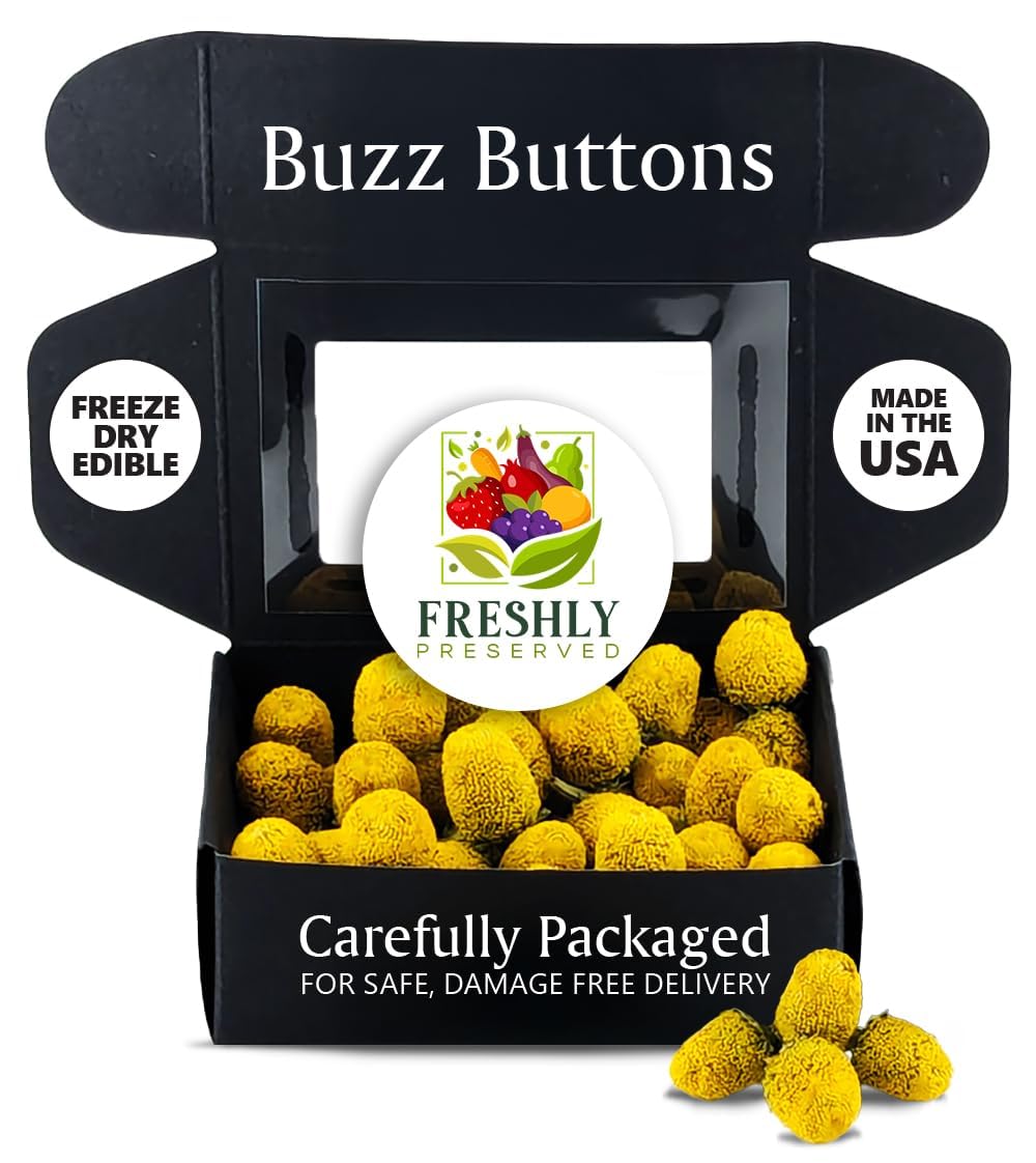 Amazon.com : Buzz Buttons Edible Flowers for Cocktails & Desserts - 20 ...