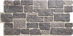 EverStone Cobblestone Faux Stone Panel, 48"W x 23 3/4"H x 1 1/8"D ...
