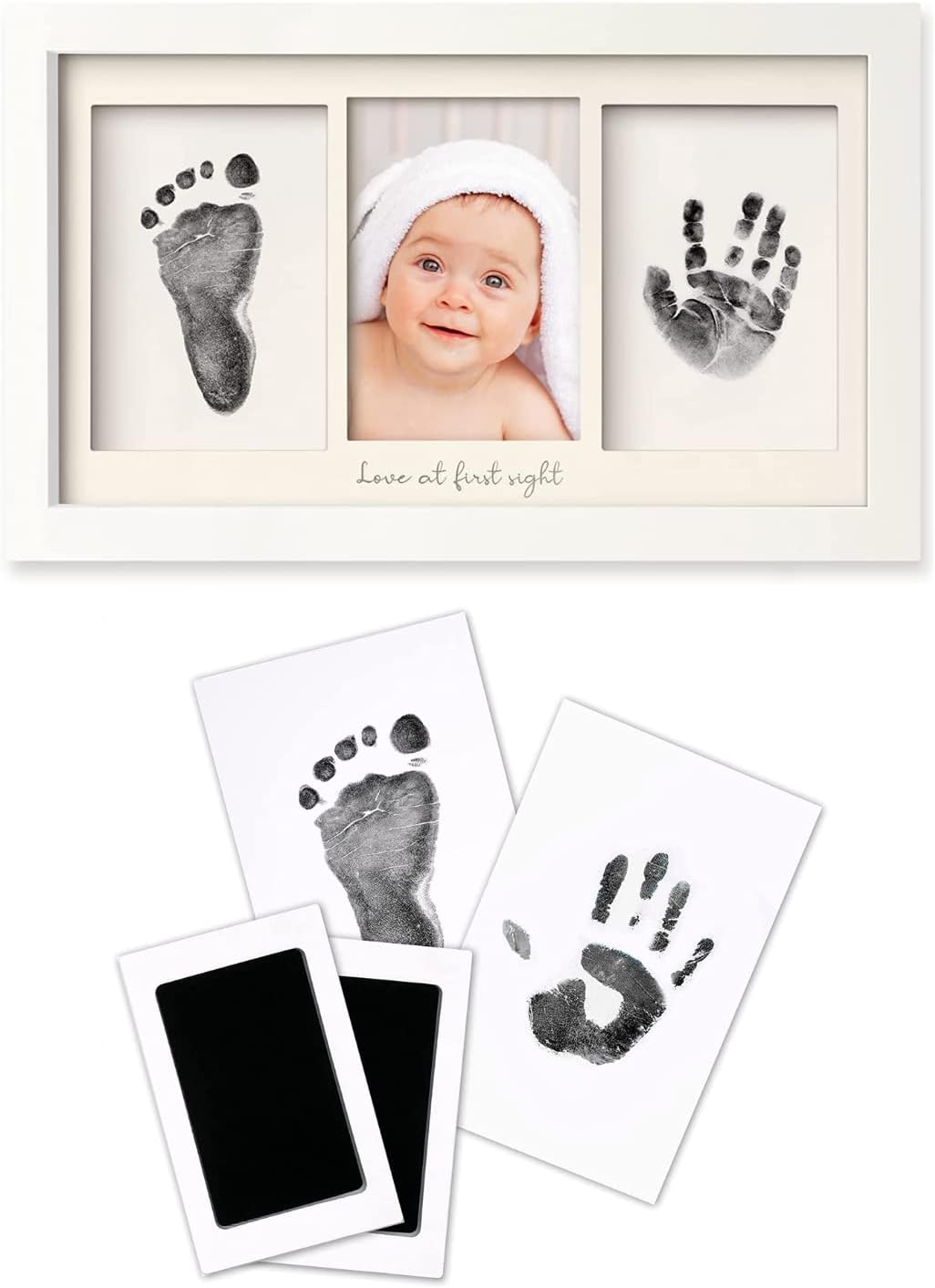 Amazon.com: KeaBabies Inkless Baby Hand And Footprint Kit Frame and 2 ...