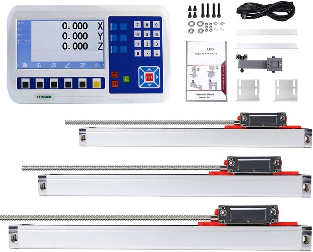 Amazon.com: Big LCD Dro Digital Readout YH800-3V Set 3PCS KA-300 Linear ...