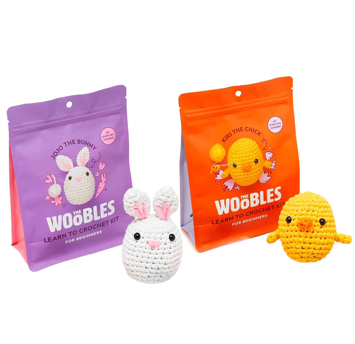 Amazon.com: The Woobles Beginners Crochet Kit with Easy Peasy Yarn as ...