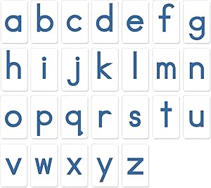 Amazon.com: Montessori Blue Solid Color Movable Alphabets for Spelling ...