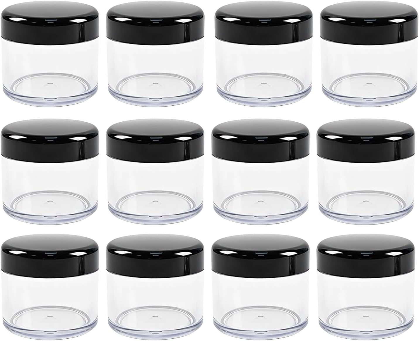 Amazon.com: 40 Pcs Plastic Cosmetic Containers with Clear Lids, 0.5 Oz ...