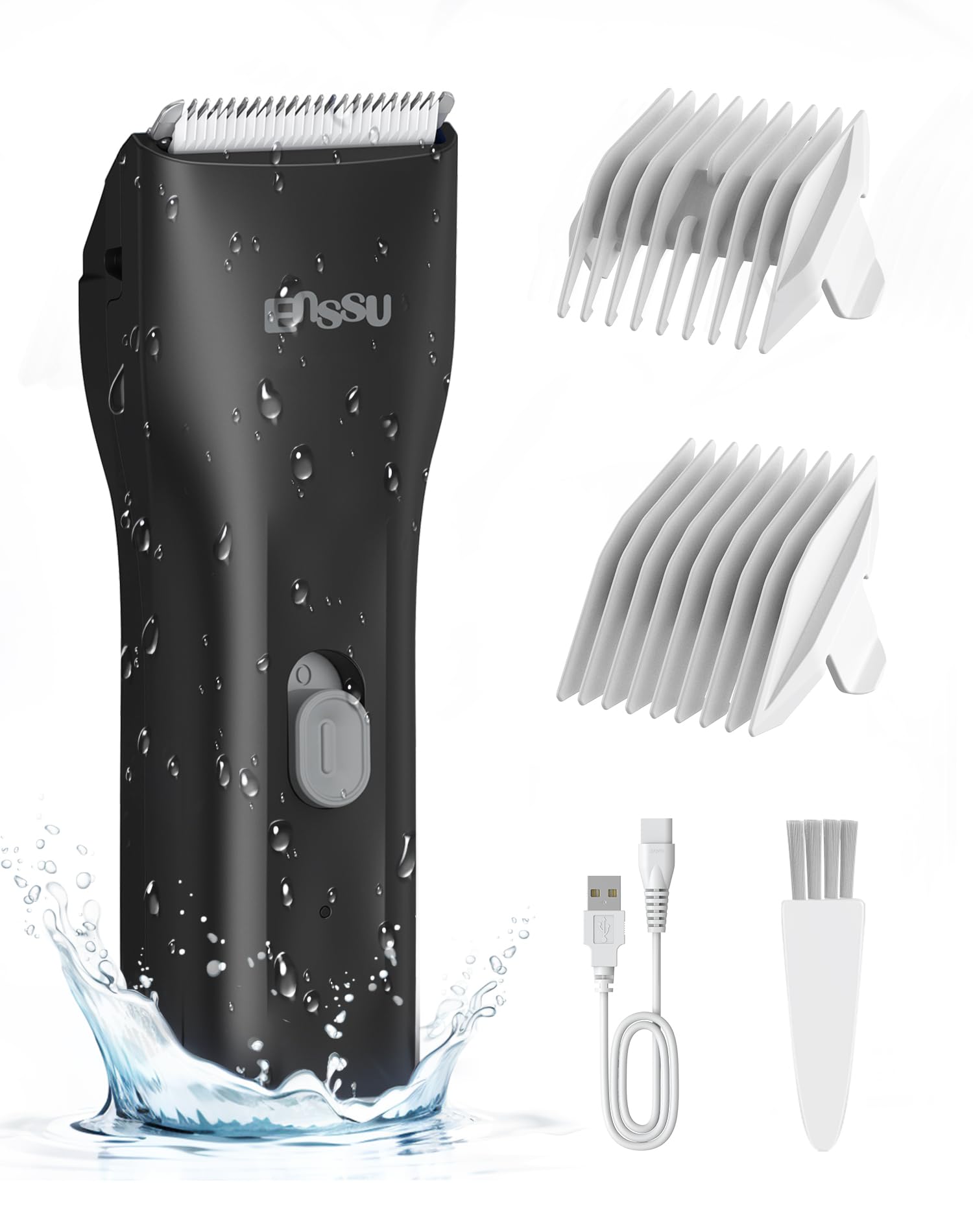 Amazon.com: ENSSU Cordless Hair Clippers for Men - Waterproof Beard ...
