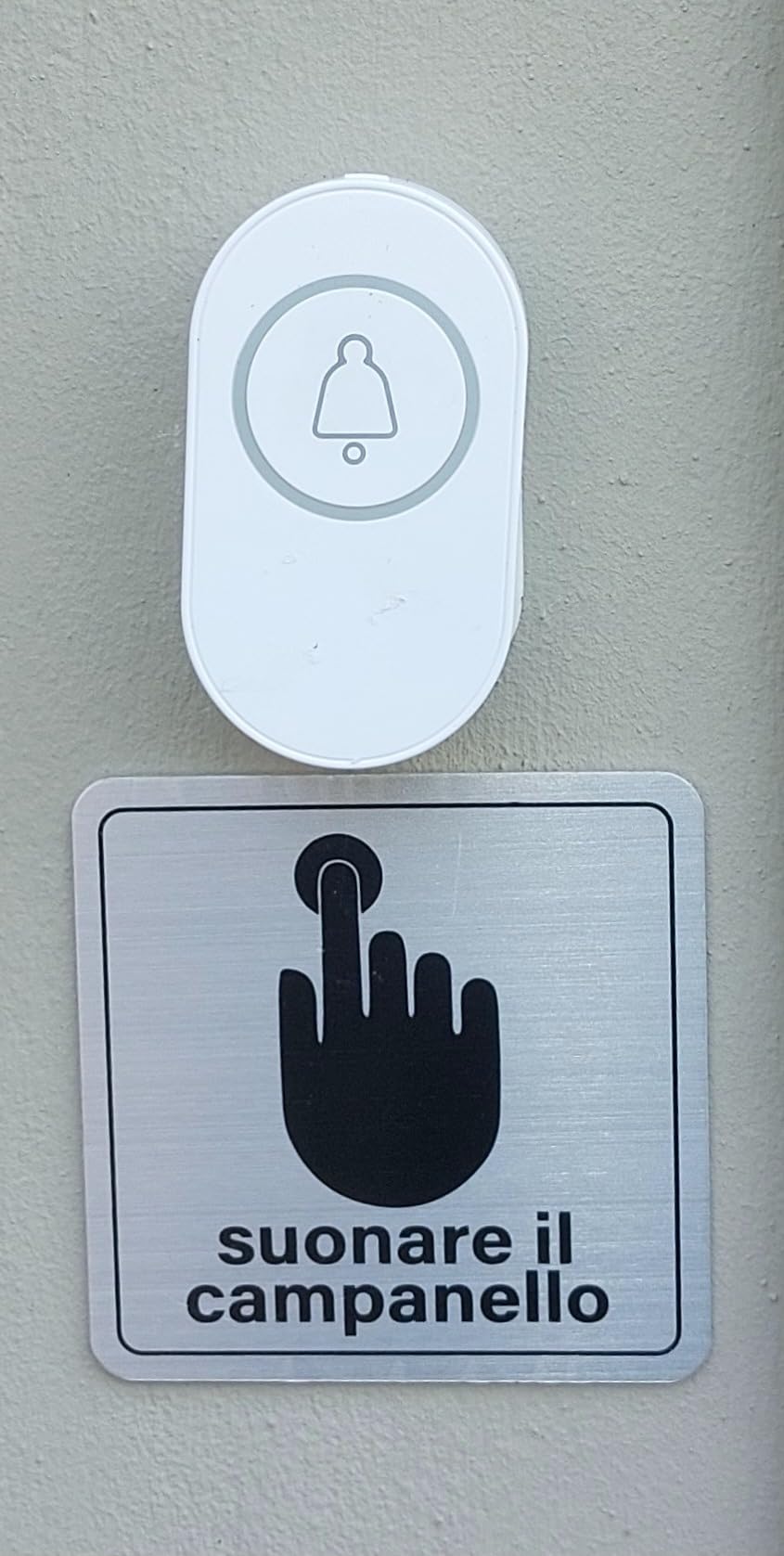 YIKIADA 2 Cartello Suonare il Campanello Adesivo Targhetta in Alluminio ...