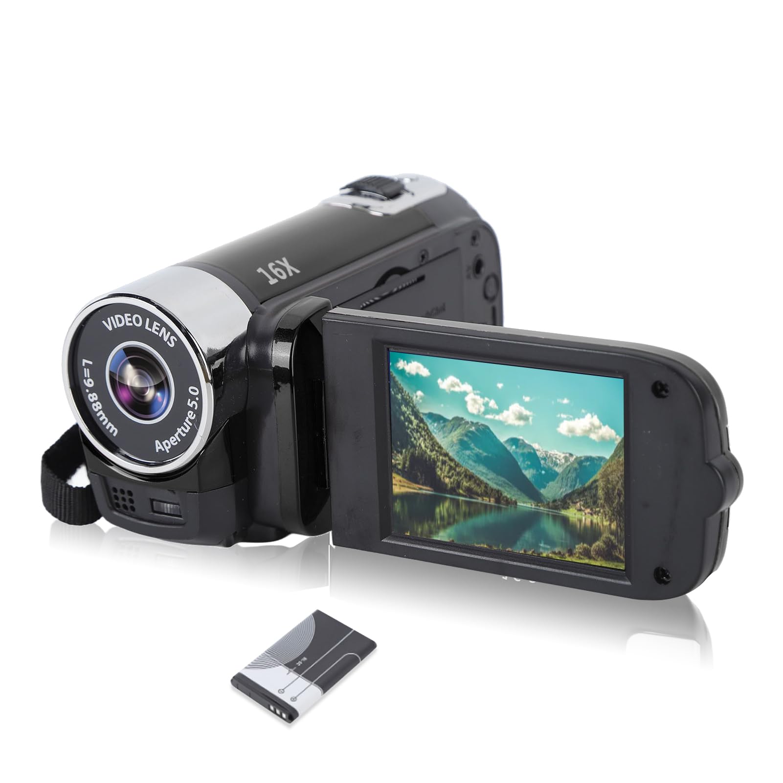 Video Camera for Vlogging, 1080P Full HD Camcorder, 16MP 16X Digital ...