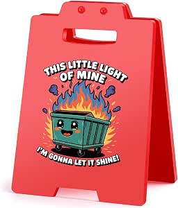 Amazon.com: Mqclysg Funny Dumpster Fire Desk Sign Mini Humorous ...