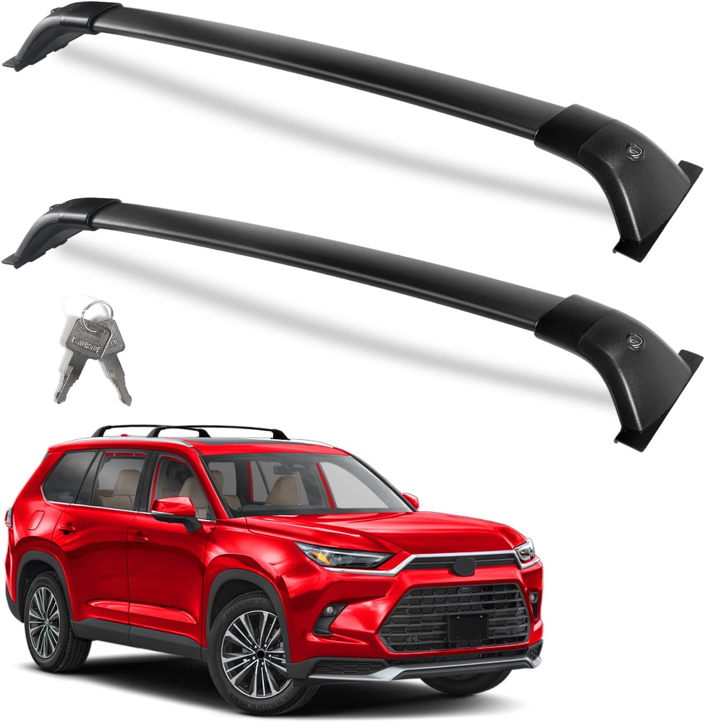 Amazon.com: Wonderdriver Lockable Roof Rack Cross Bars 260lbs ...