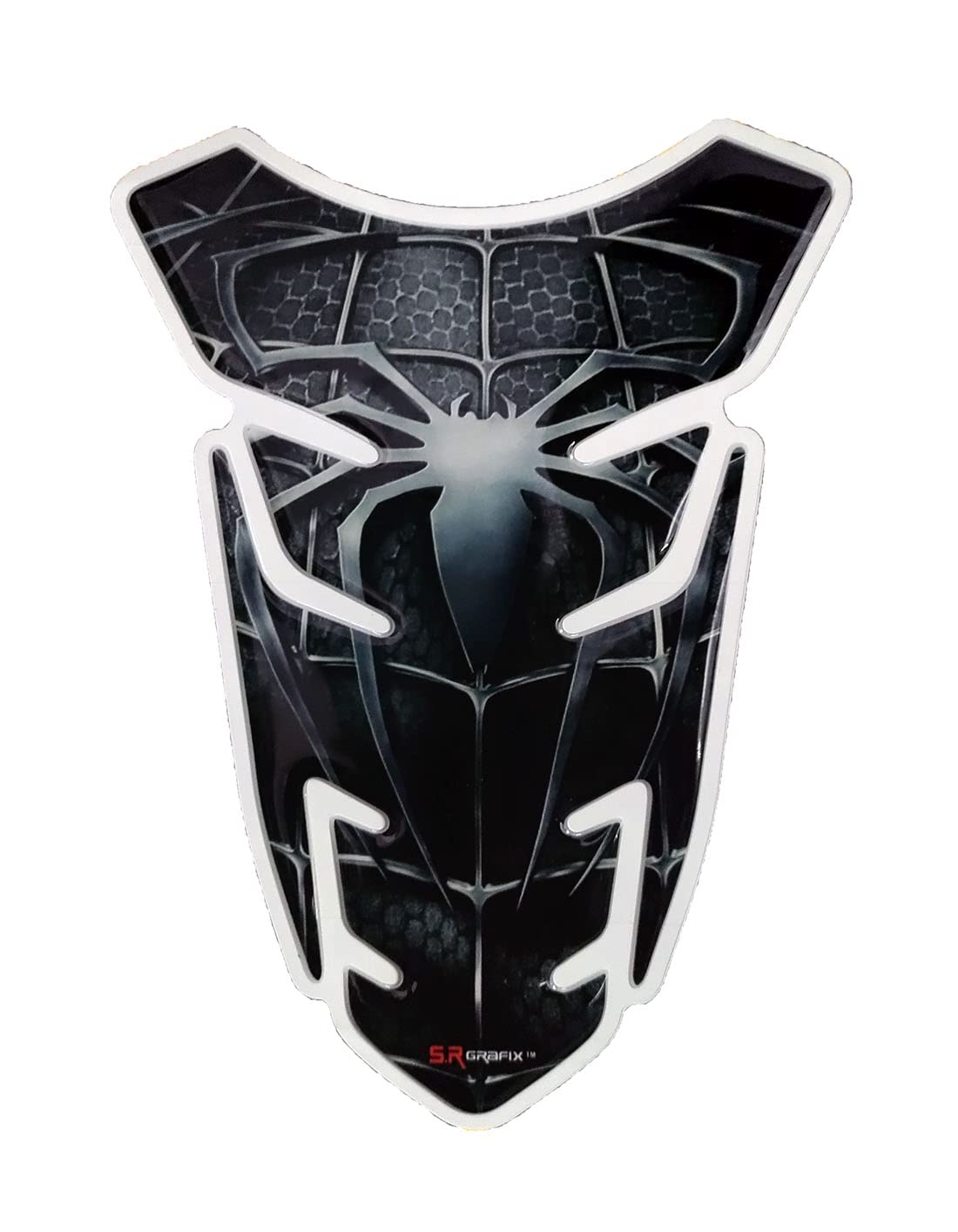 AutoMopix Spider Blak Universal Customize Decal Vinyl Bike Tank Pad ...