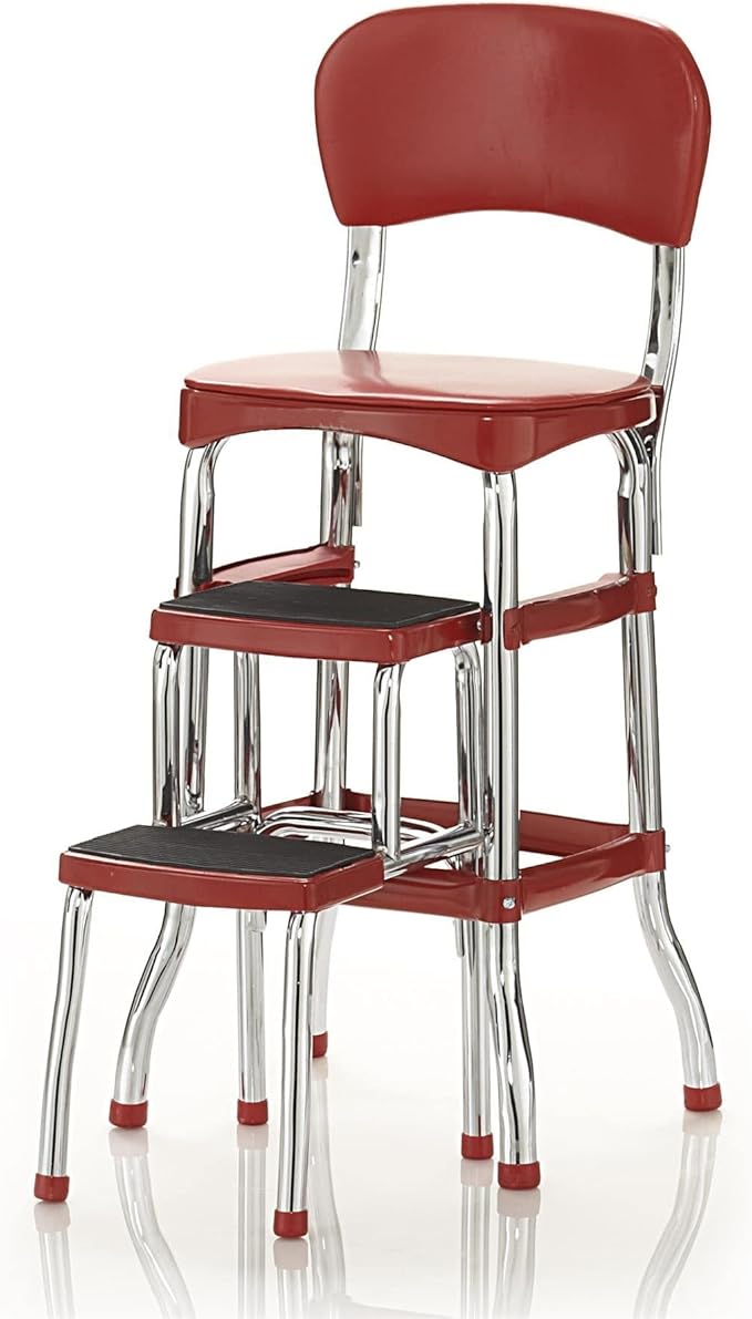Amazon.com: FAMCLY Retro Chair + 2-Step Steel Step Stool w/Pull-Out ...