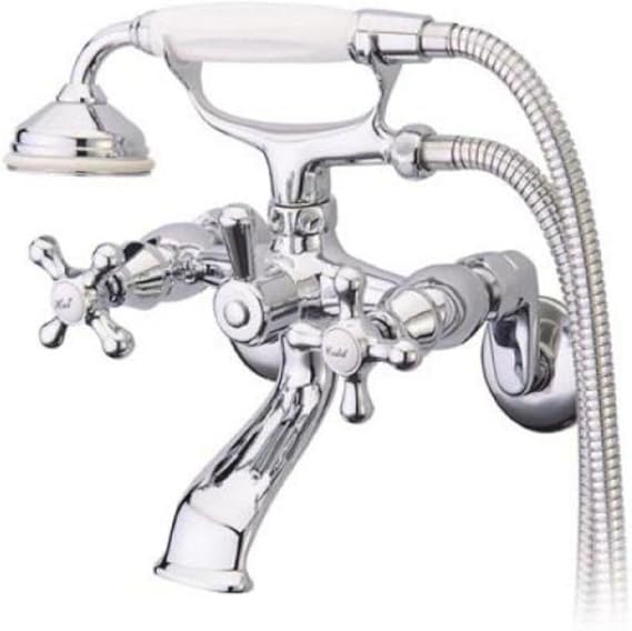 KINGSTON Brass KS266C Victoria 3" to 9" Wall Mount Tub and Shower ...