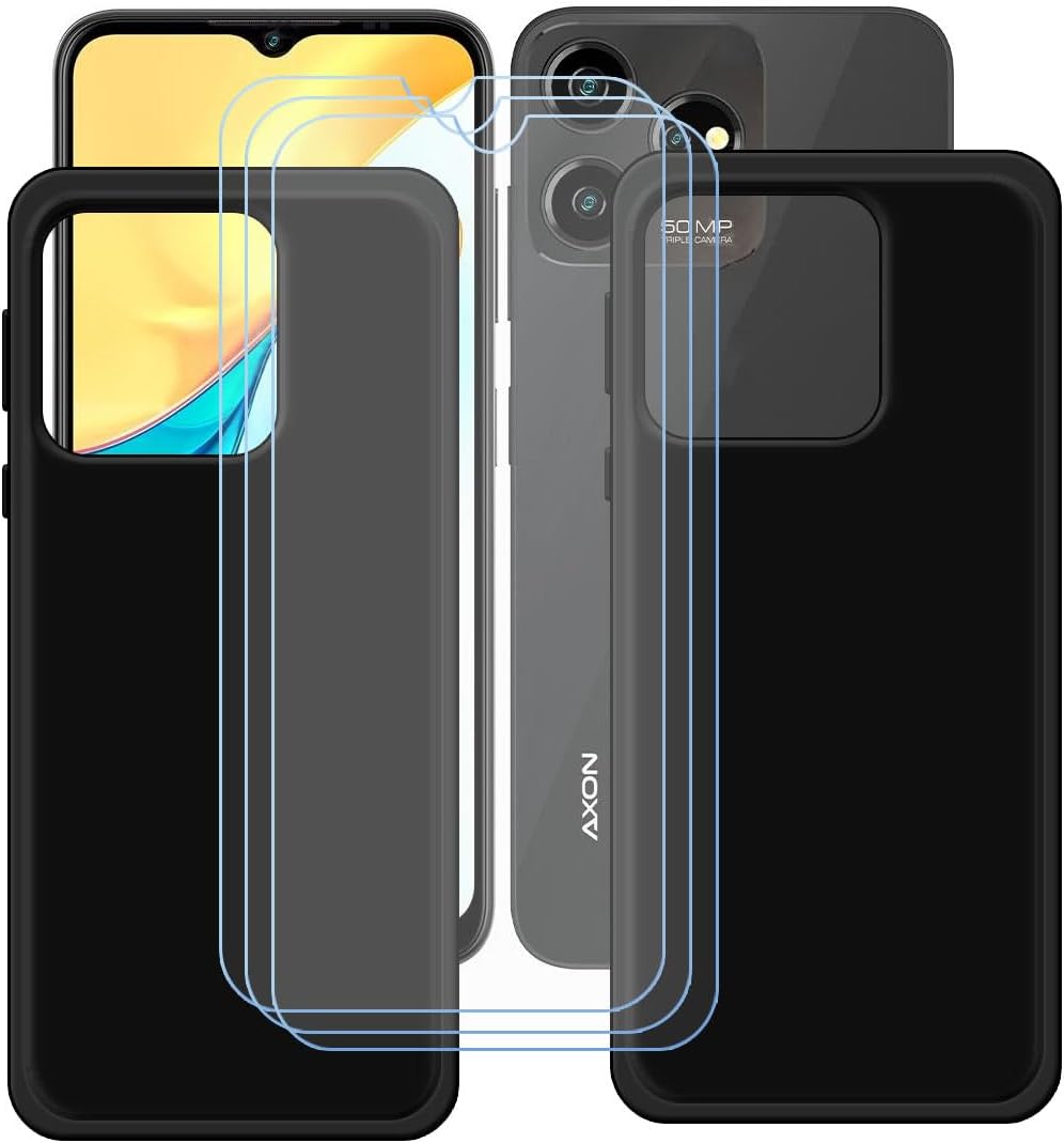 FZZSZS Funda para ZTE Axon 50 Lite + [3 Piezas] Película Protector de Pantalla Vidrio Templado ...