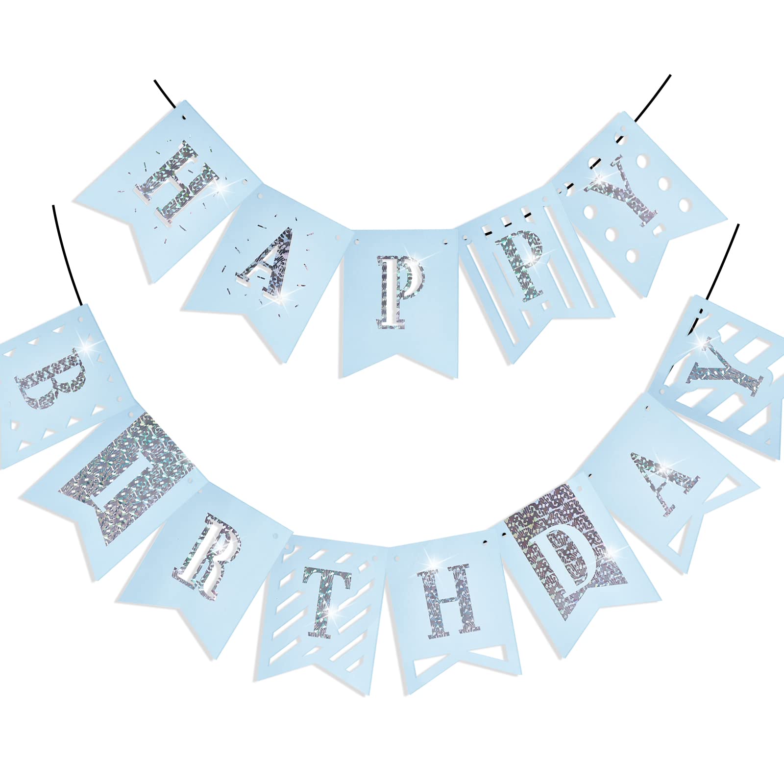 Buy PartyWoo Happy Birthday Banner, Happy Birthday Sign Banner, Pastel ...