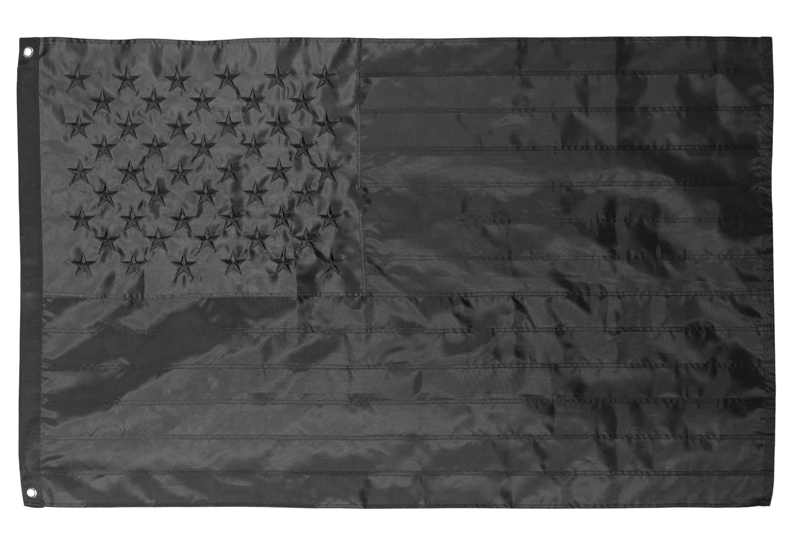 Snapklik.com : All Black American Flag 3x5 Ft USA Heavy Duty Nylon US Flags