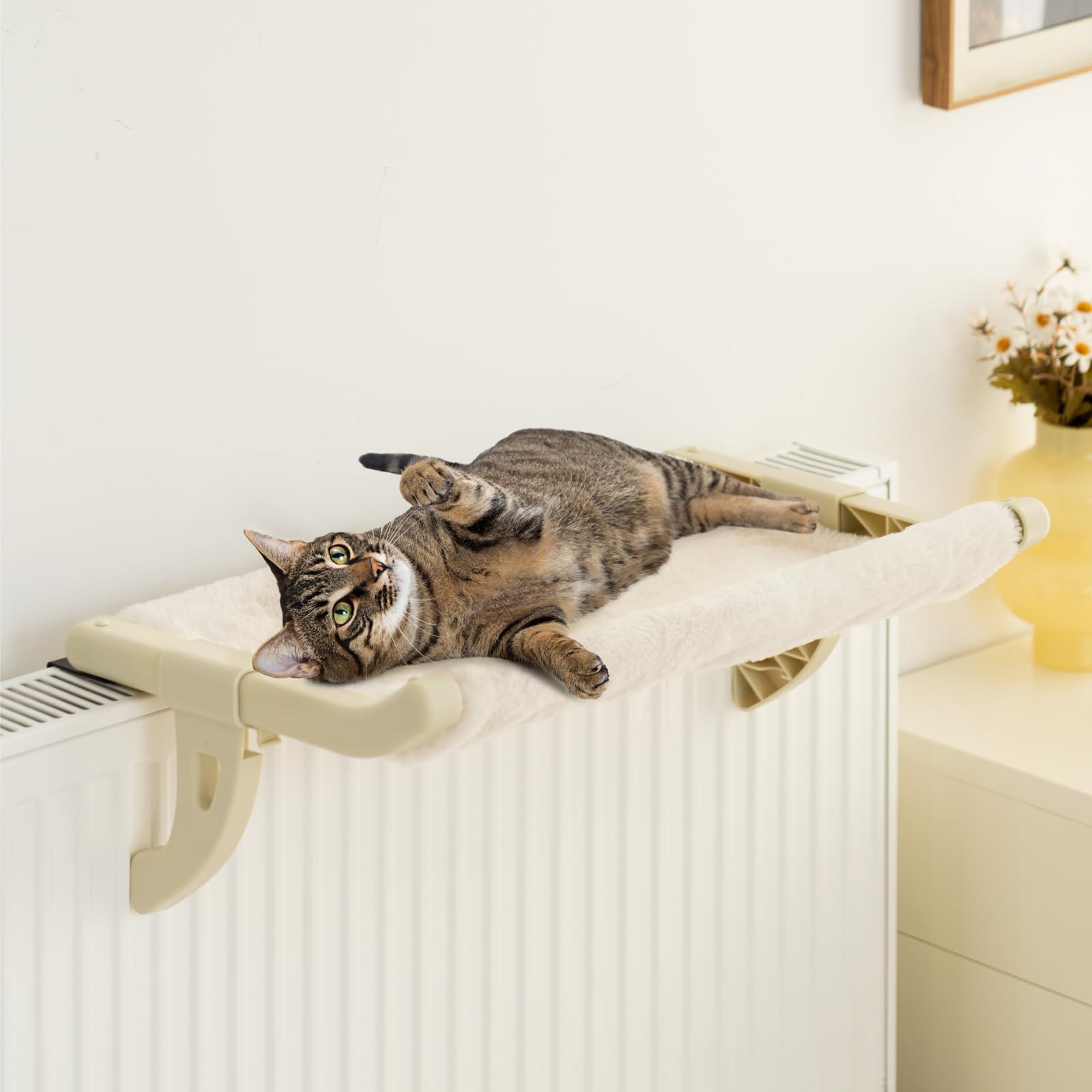 MEWOOFUN Cat Window Sill Perch for Indoor Cats, One-Step Sliding ...