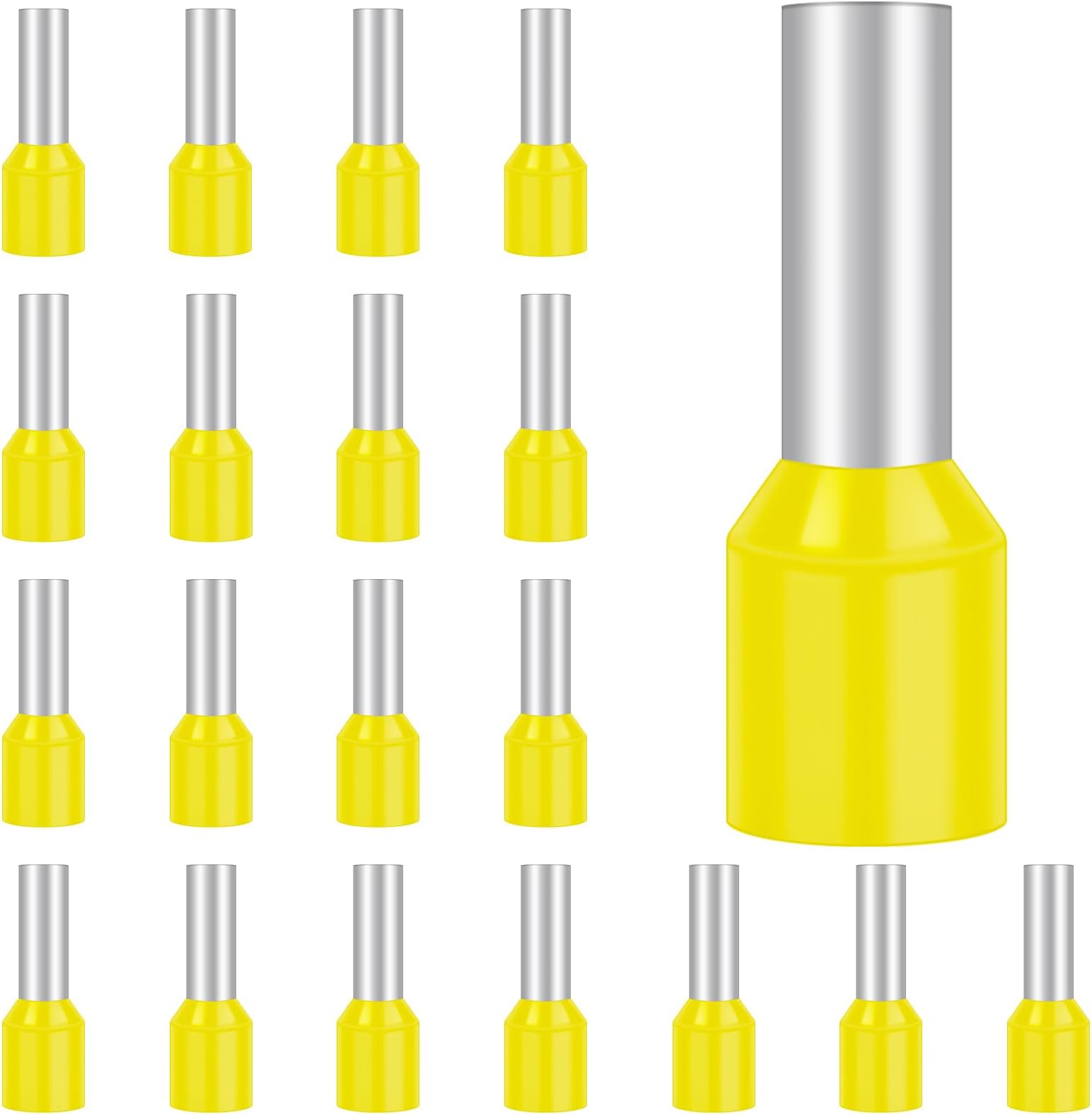 100Pcs Ferrules 6.0mm², Hanibos Insulated Bootlace Ferrule Wire ...