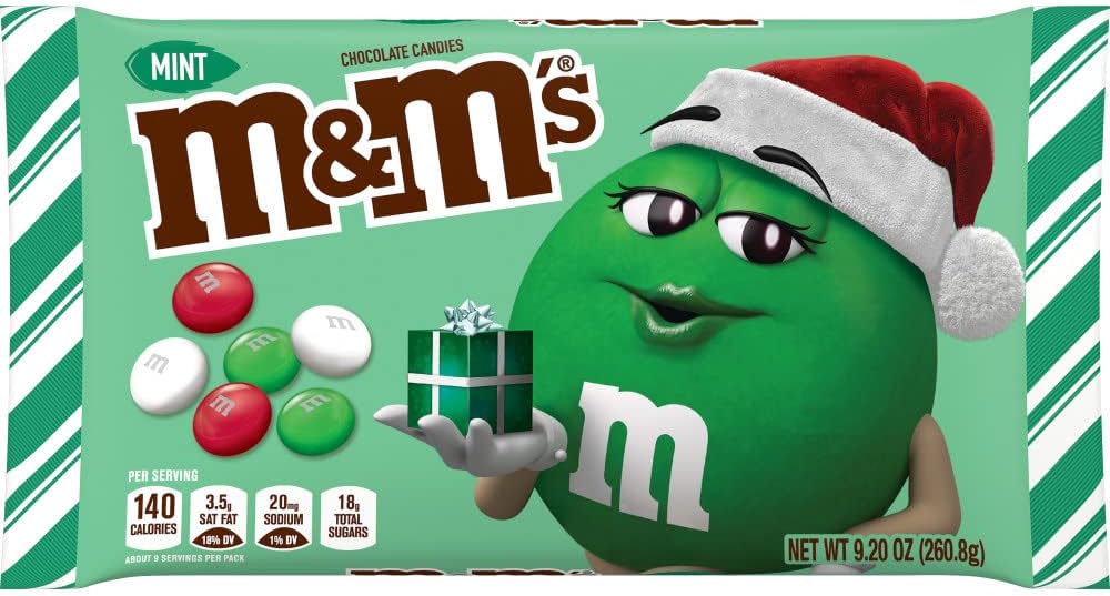 Amazon.com: M&M'S Holiday Mint Chocolate Christmas Candy Assortment, 9. ...