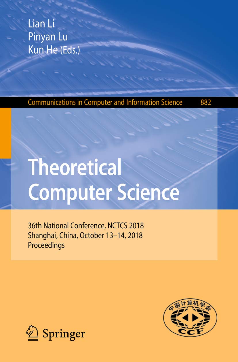 Amazon.com: Theoretical Computer Science: 36th National Conference ...