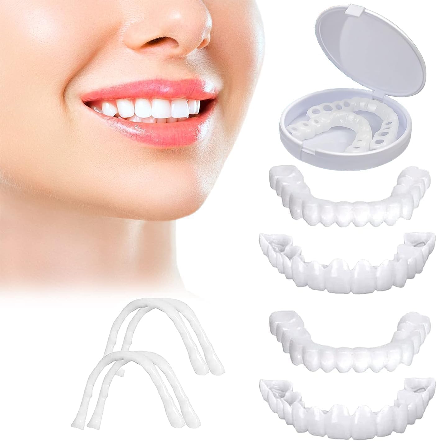 JUXINE False Teeth, Instant Veneers Dentures Fake Teeth Braces ...