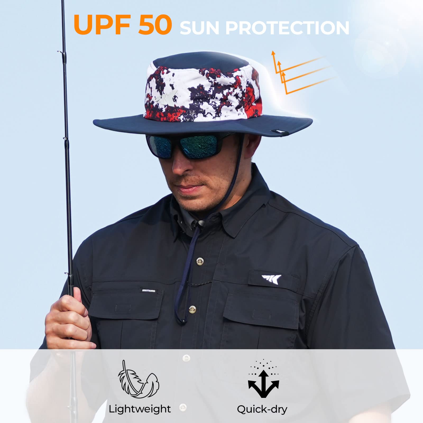 Snapklik.com : KastKing Sol Armis UPF 50 Boonie Hat - Sun Protection Hat