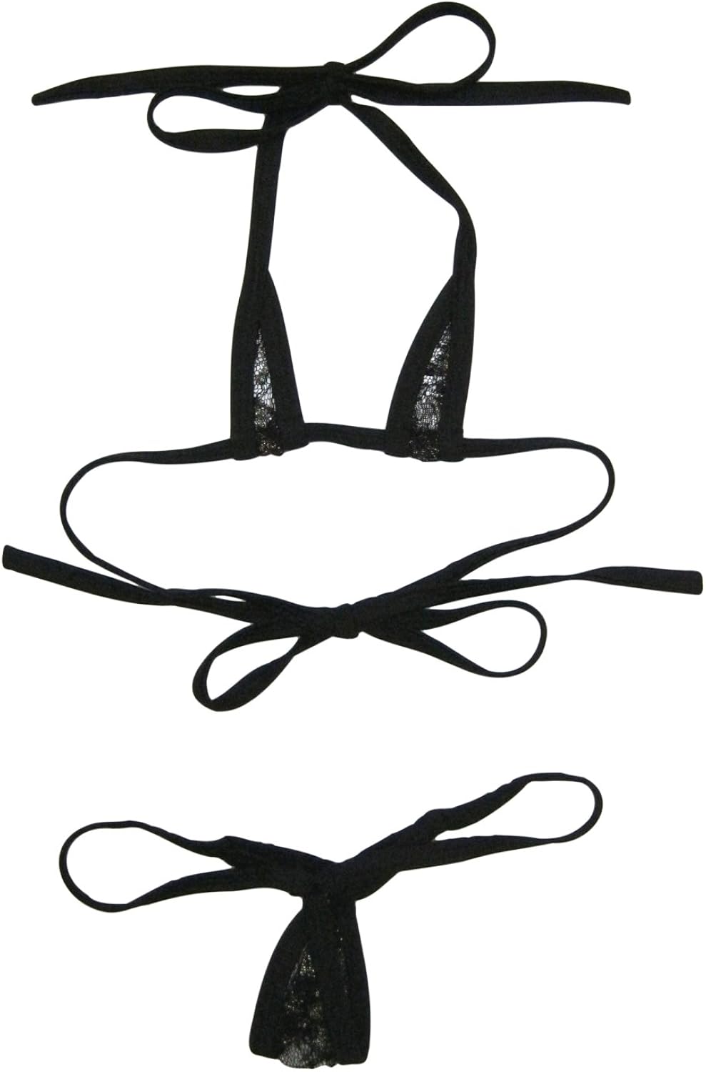 Amazon.com: SkinBikini Women's See-Thru Metallic Ultra Micro G-String ...