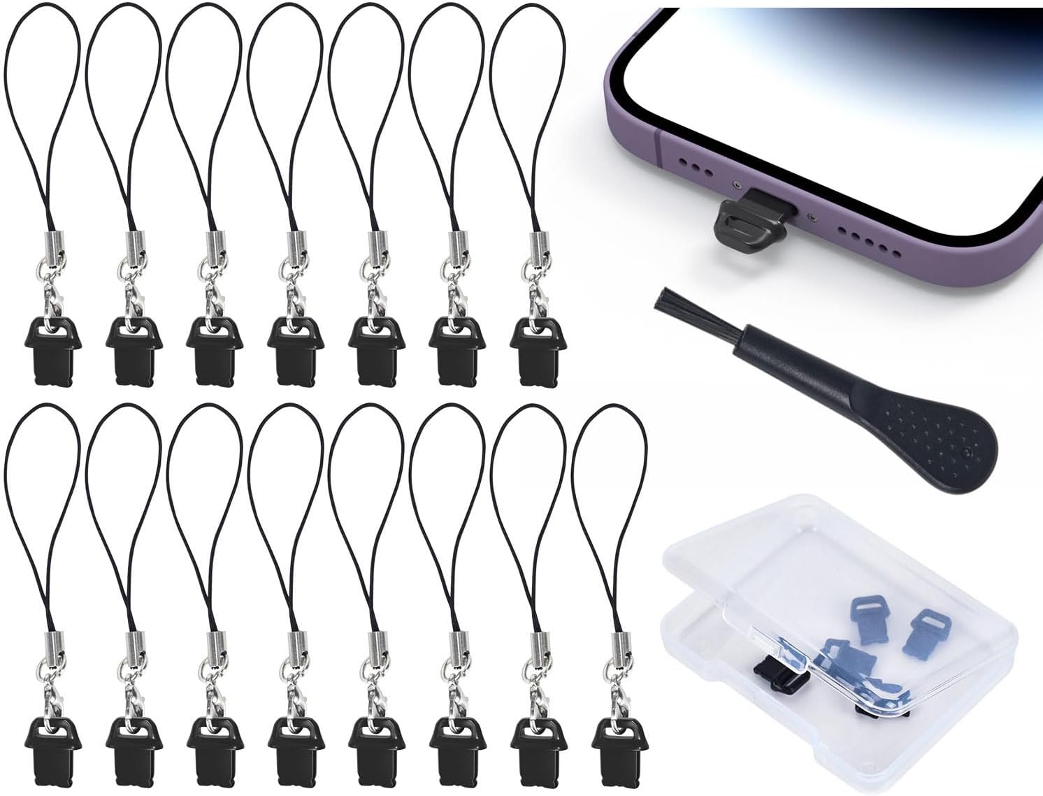 Amazon.com: 15PCS Anti Dust Plug Kit Compatible with iPhone 14, 14 Pro ...