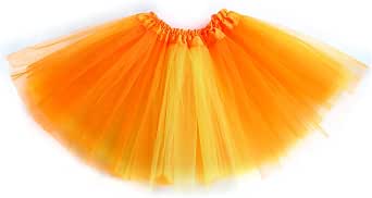 Amazon.com: WINROLA 3 Layered Yellow Orange Tutu Skirts for Adult Women ...