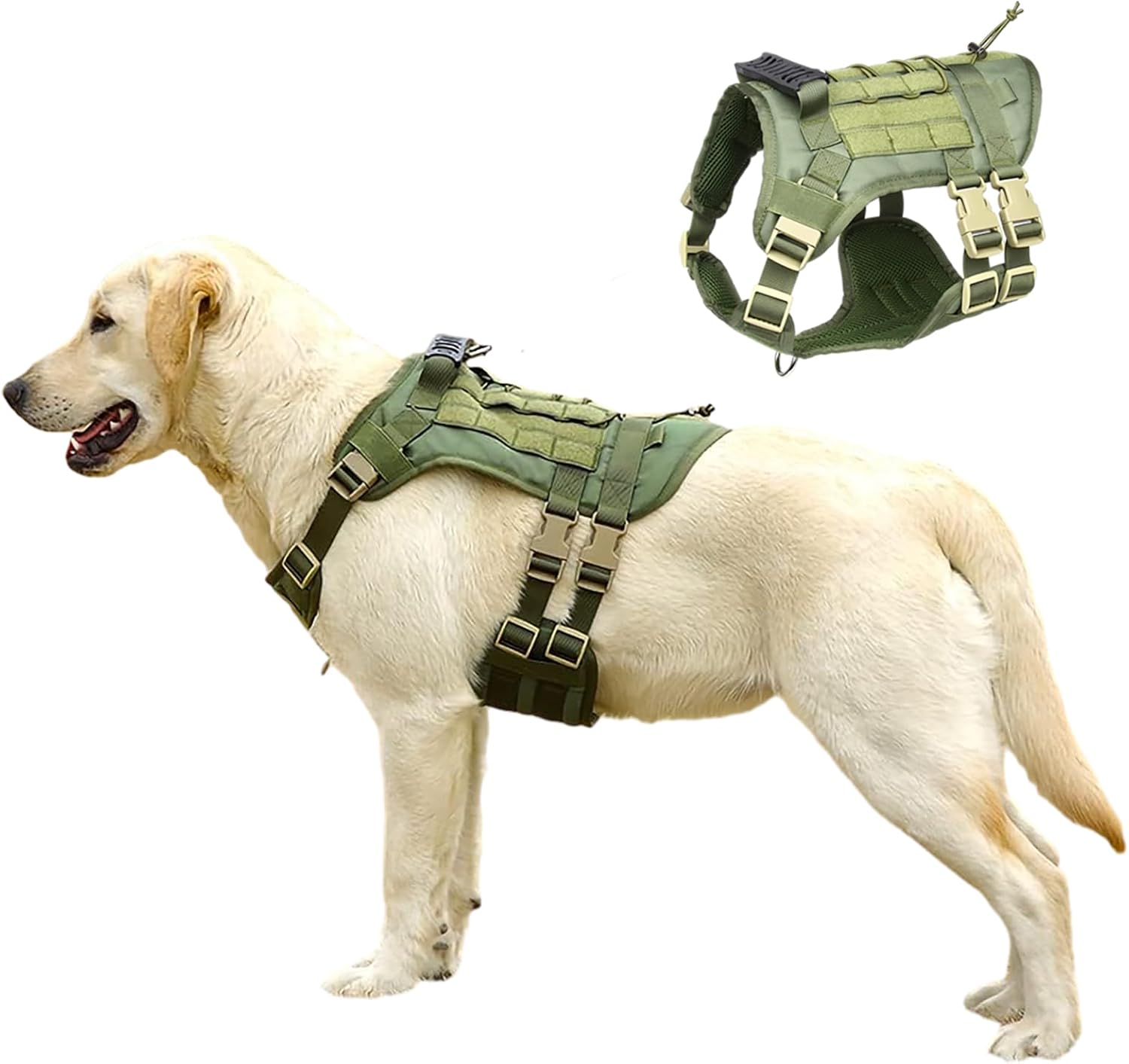 Amazon.com : Tactical Dog Harness for Medium Large Dogs No Pull, Military Dog Harness with ...