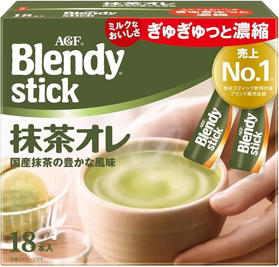 Amazon.co.jp: AGF ブレンディ スティック 抹茶オレ 18本 【 粉末 抹茶 】 : 食品・飲料・お酒