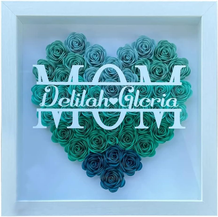 Amazon.com - Custom Mom Roses Frame Flower Box with 1-8 Names ...