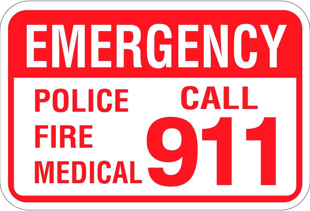 Aluminum Horizontal Metal Sign Multiple Sizes Emergency Police Fire ...