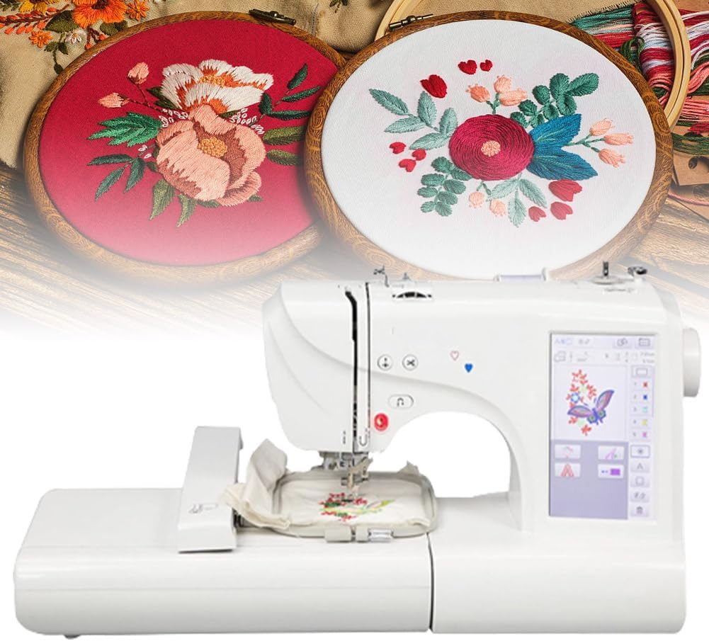Electric Embroidery Machine,Automatic Sewing Machine With Large LCD ...