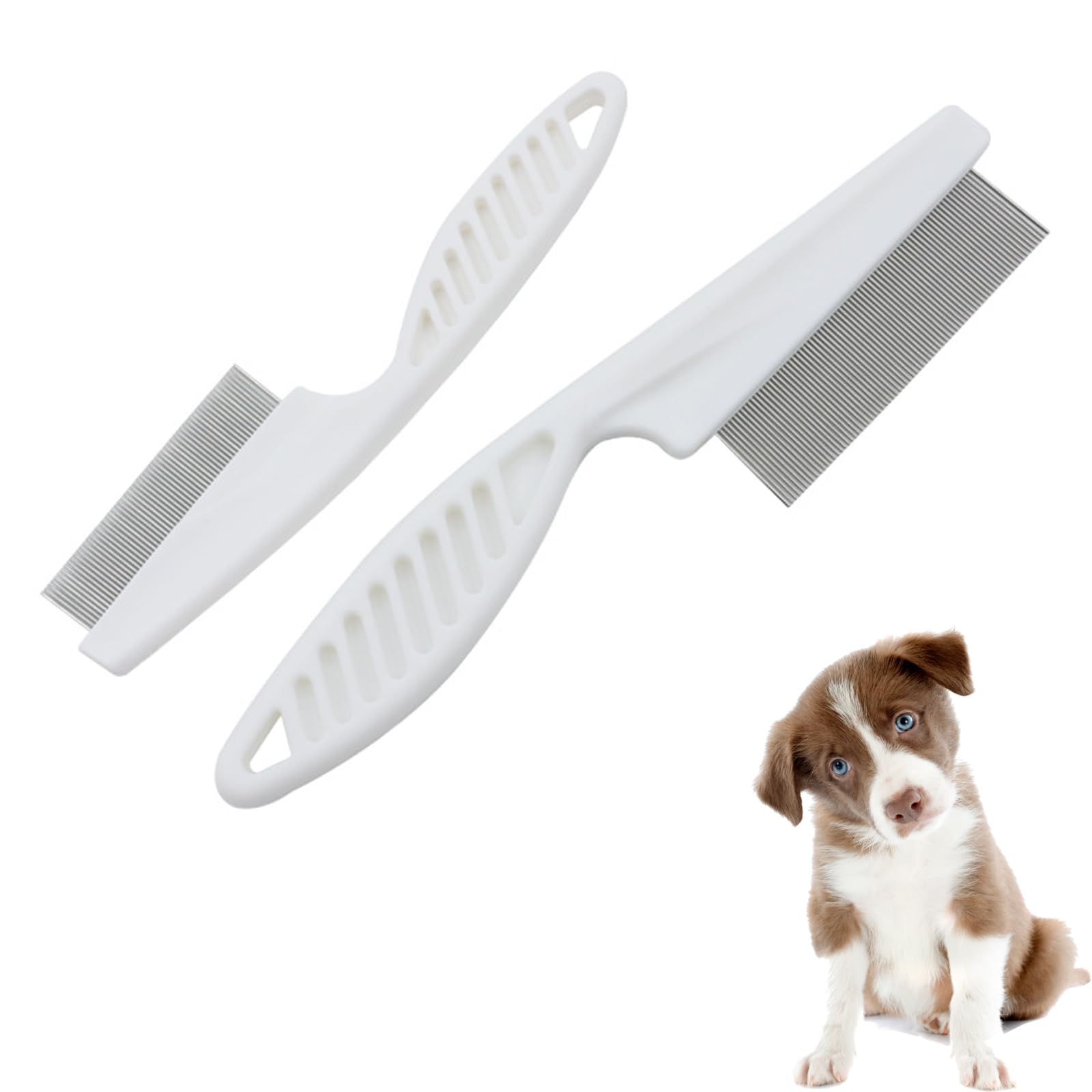 Dog Flea Comb, 2 Packs Pet Hair Comb, Magic Pet Hair Comb, Flea Comb ...
