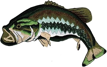 Amazon.com: Bass Fish Patch Embroidered Largemouth Large Mouth ...