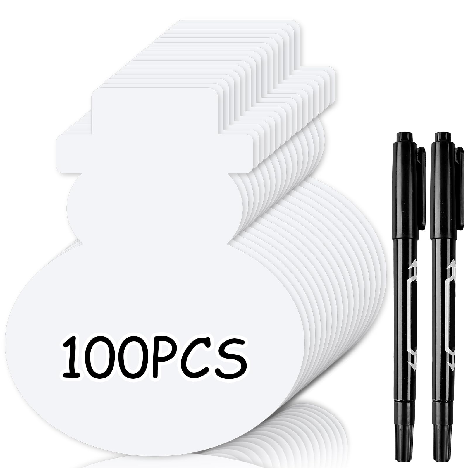 Amazon.com: Qilery 100 Pcs Large Paper Snowman Cutouts with 2 Pcs ...