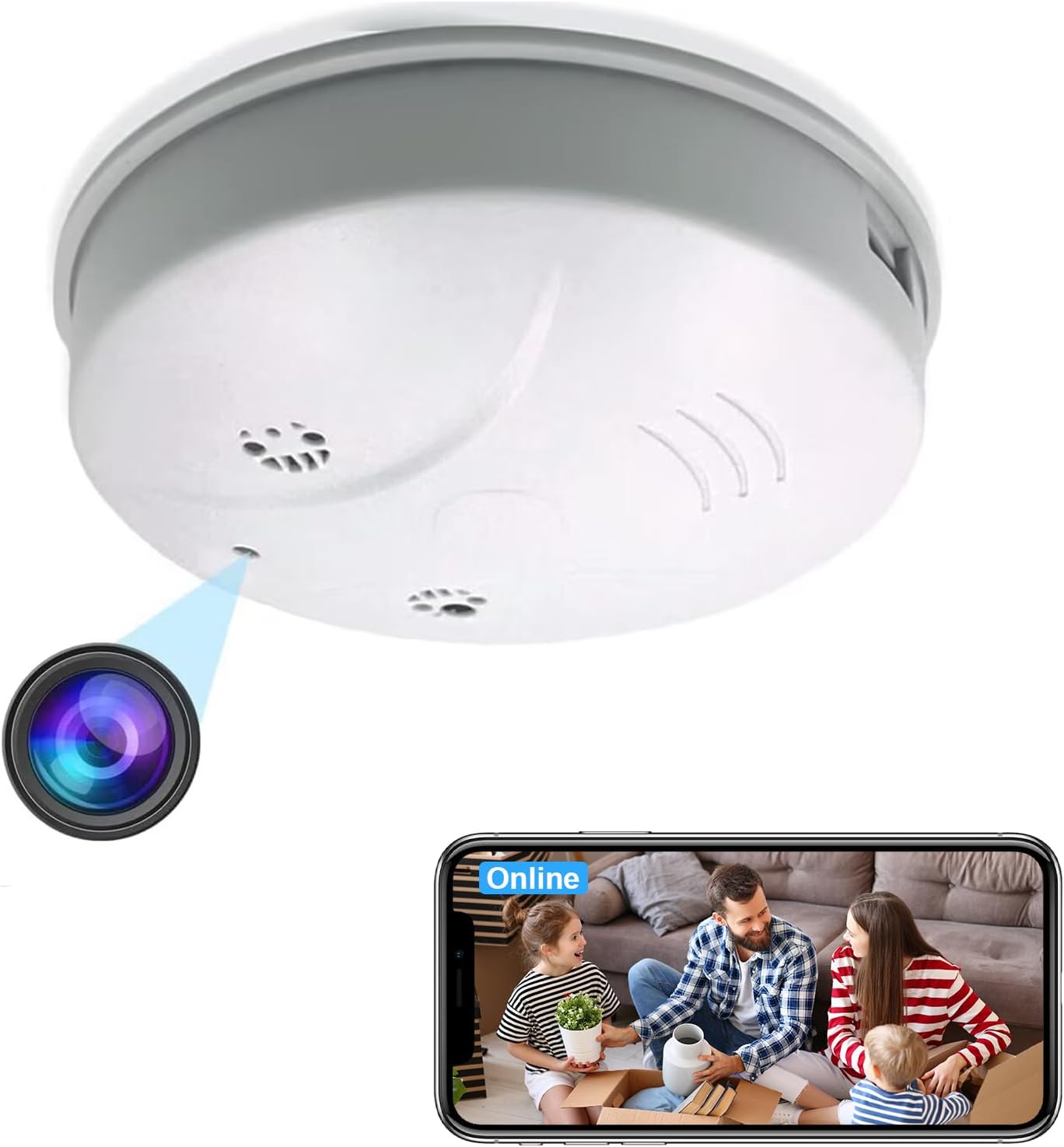 Amazon.com : TANGMI Hidden Camera Smoke Detector 1080P HD Wireless WiFi ...