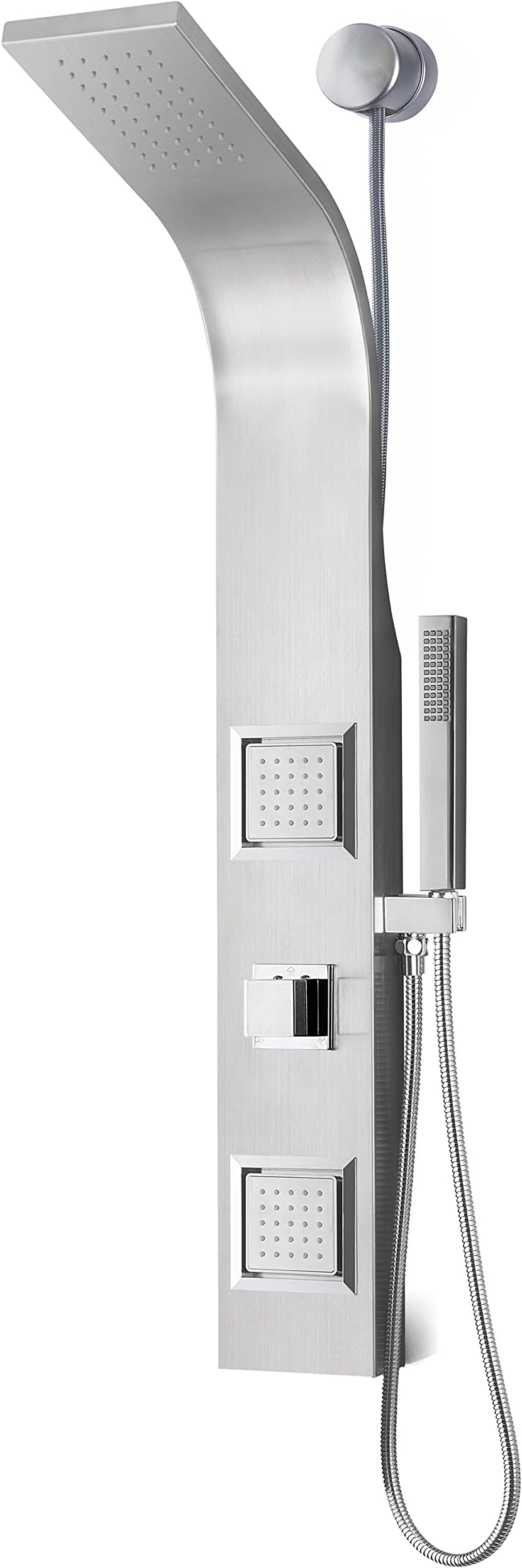 ROVOGO Retrofit Shower Panel with LED Rain Shower, 2 Body Jets and ...