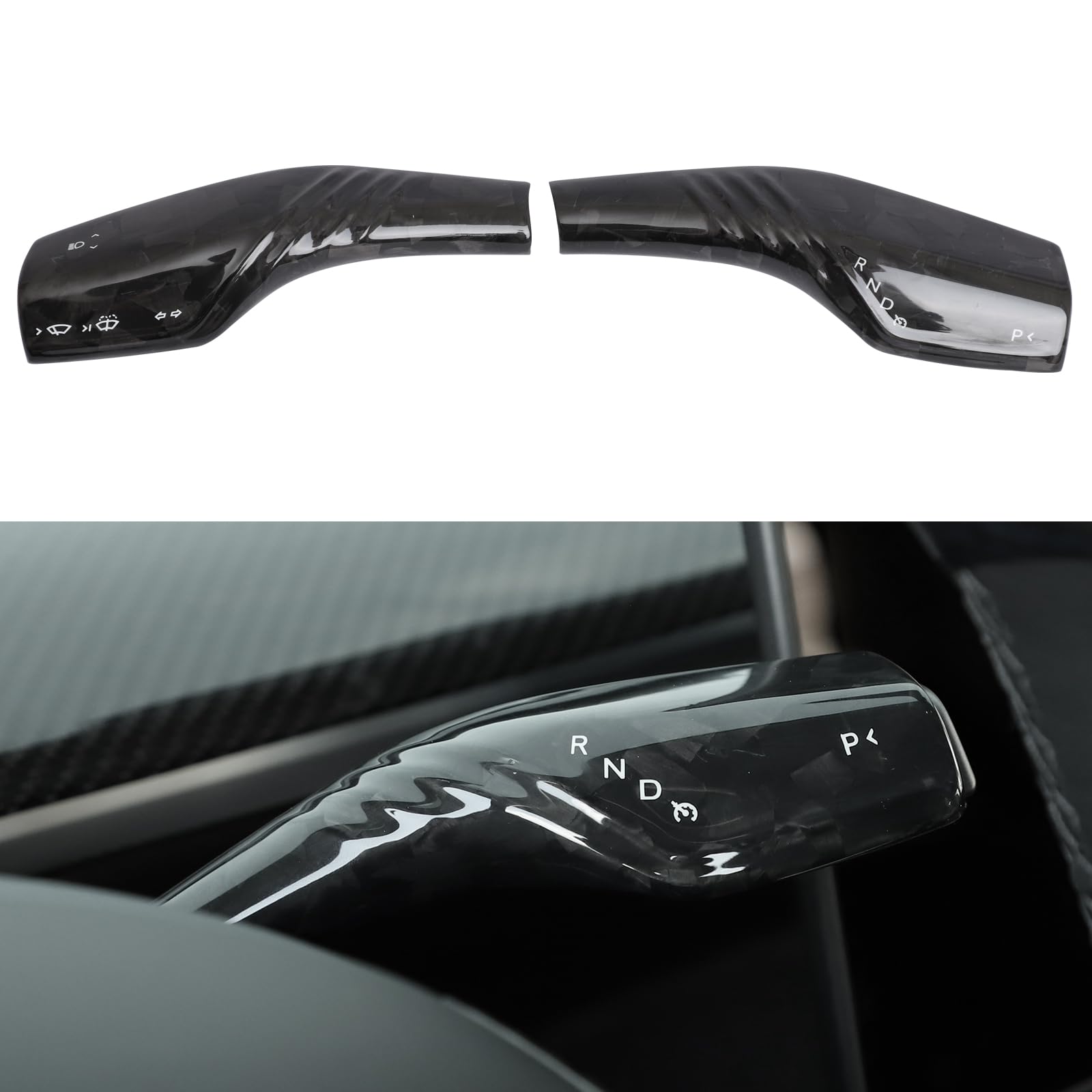 Amazon.com: Leeiion Gear Shift Paddle Cover for Tesla Model 3/Y Real ...