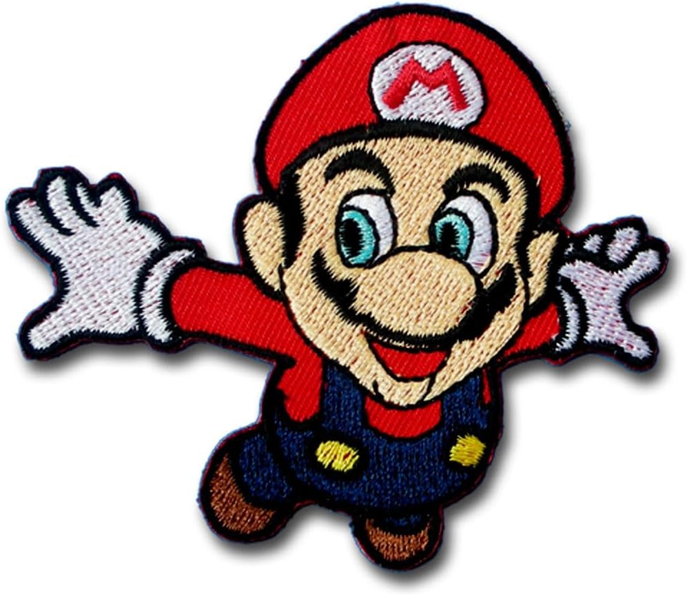 Amazon.com: NeatPatch Flying Mario Cartoon Comics Logo Patch Iron on or ...