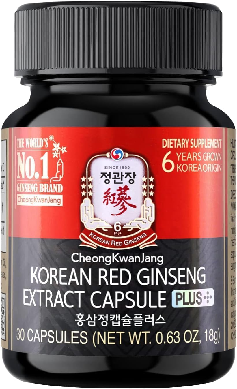 Amazon.com: Korean Red Ginseng Extract Capsule, Vegan Friendly (30 ...
