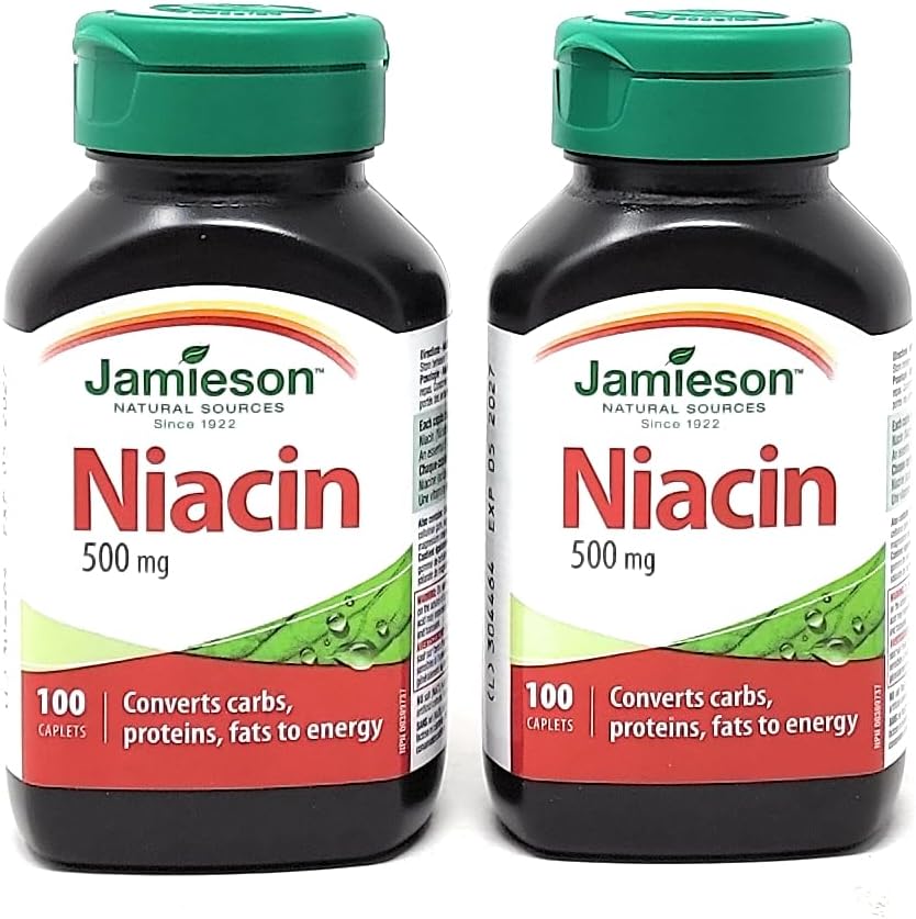 Jamieson Niacin 500mg 100 Caplets (2 Pack) : Amazon.ca: Health ...