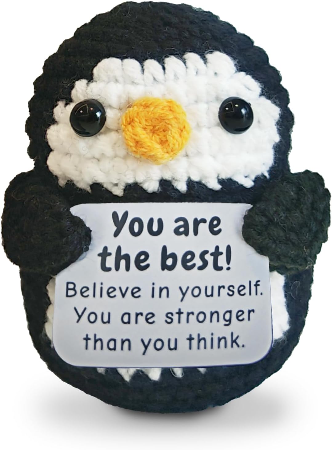 Amazon.com: Hand Knitted Penguin Plush Toy with Inspirational Cards ...