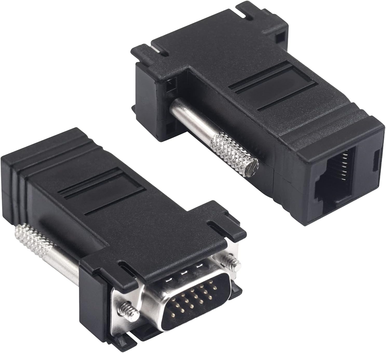 Amazon | 【PCATEC】 VGA オス to RJ45 メス変換アダプタ LANケーブルでVGAを延長 VGA-LAN変換アダプタ ...