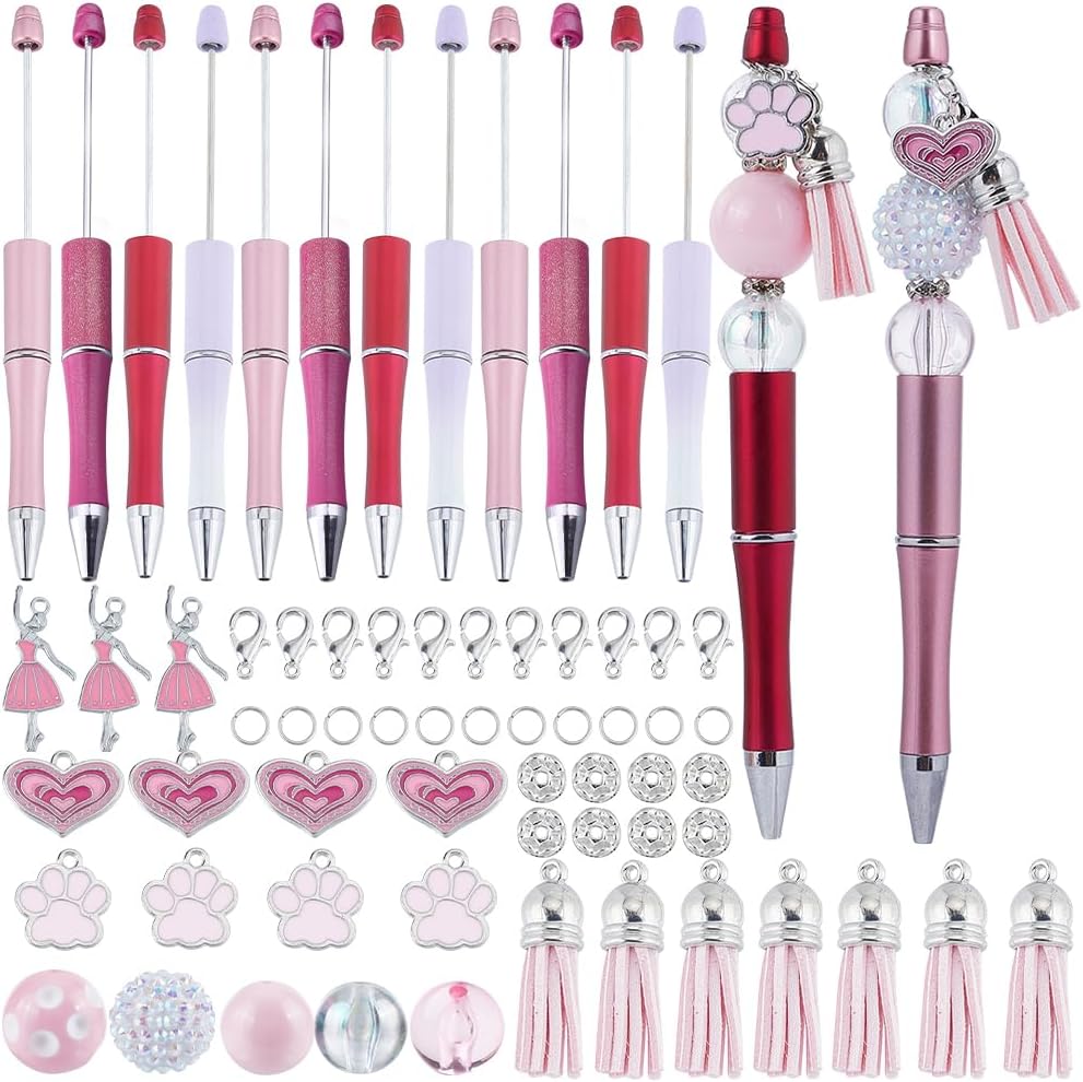 Amazon.com: SUNNYCLUE DIY 12 Sets Pen Making Kit Beadable Pen with ...