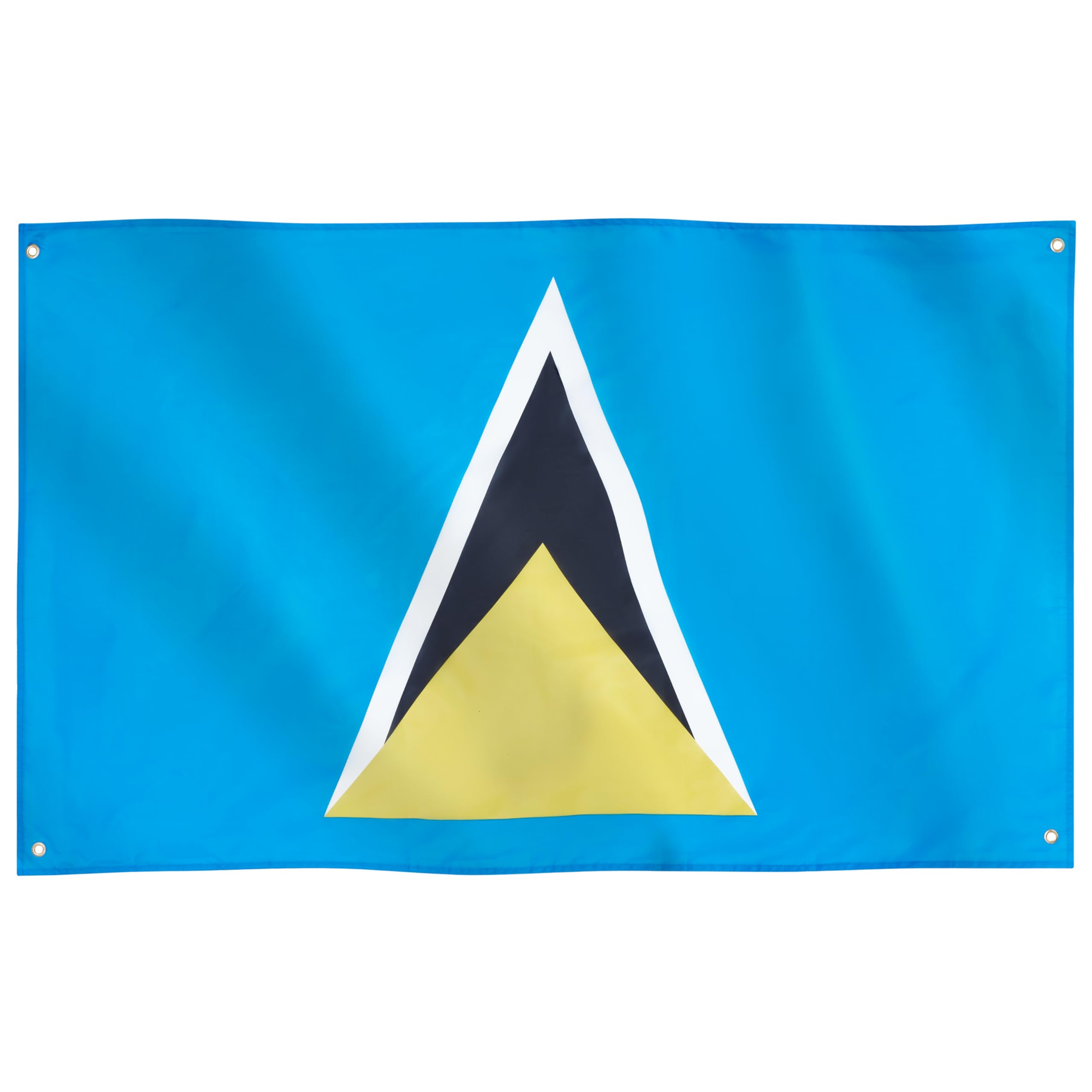 Runesol St Lucia Flag, 91x152cm, 3ft x 5ft, 4 grommets, Eyelet In Every ...