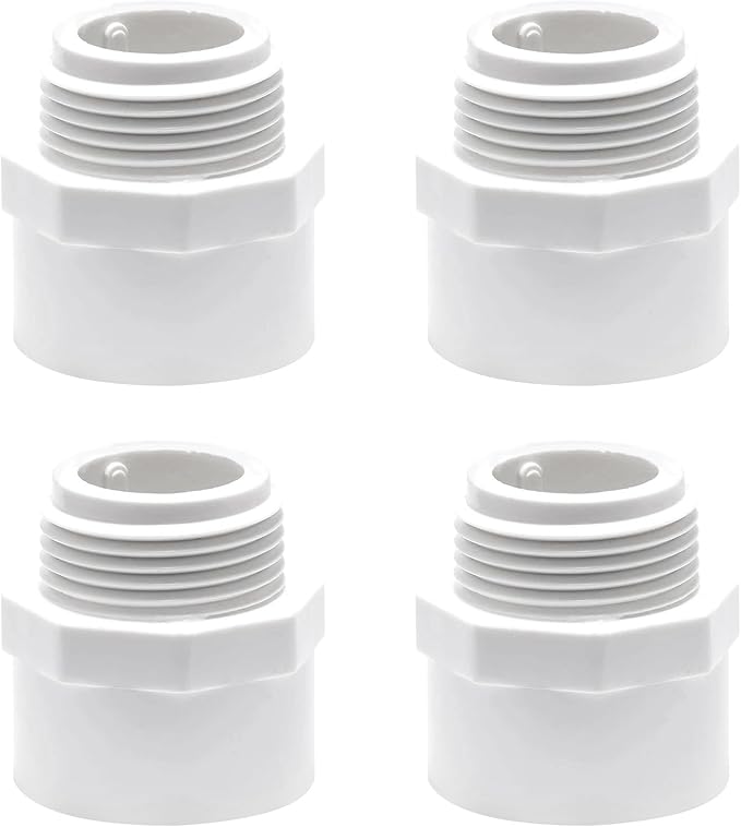 Amazon.com: PVC Male Thread Adaptor 4PCS(1 1/2 Inch) : Industrial ...