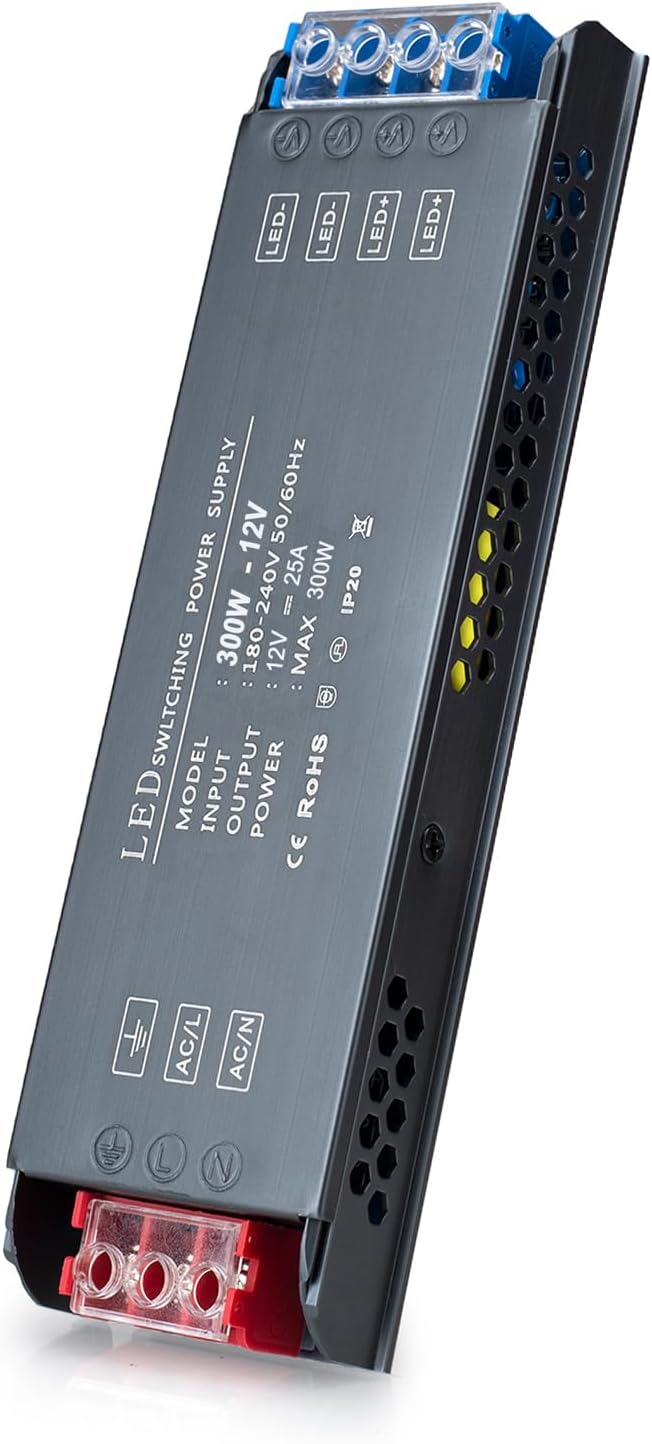 Amazon.co.jp: スイッチング電源 AC 110/220V→DC 12V 25A 300W 安定化電源 直流電源変換器 過負荷電圧遮断 コンバーター : 産業・研究開発用品