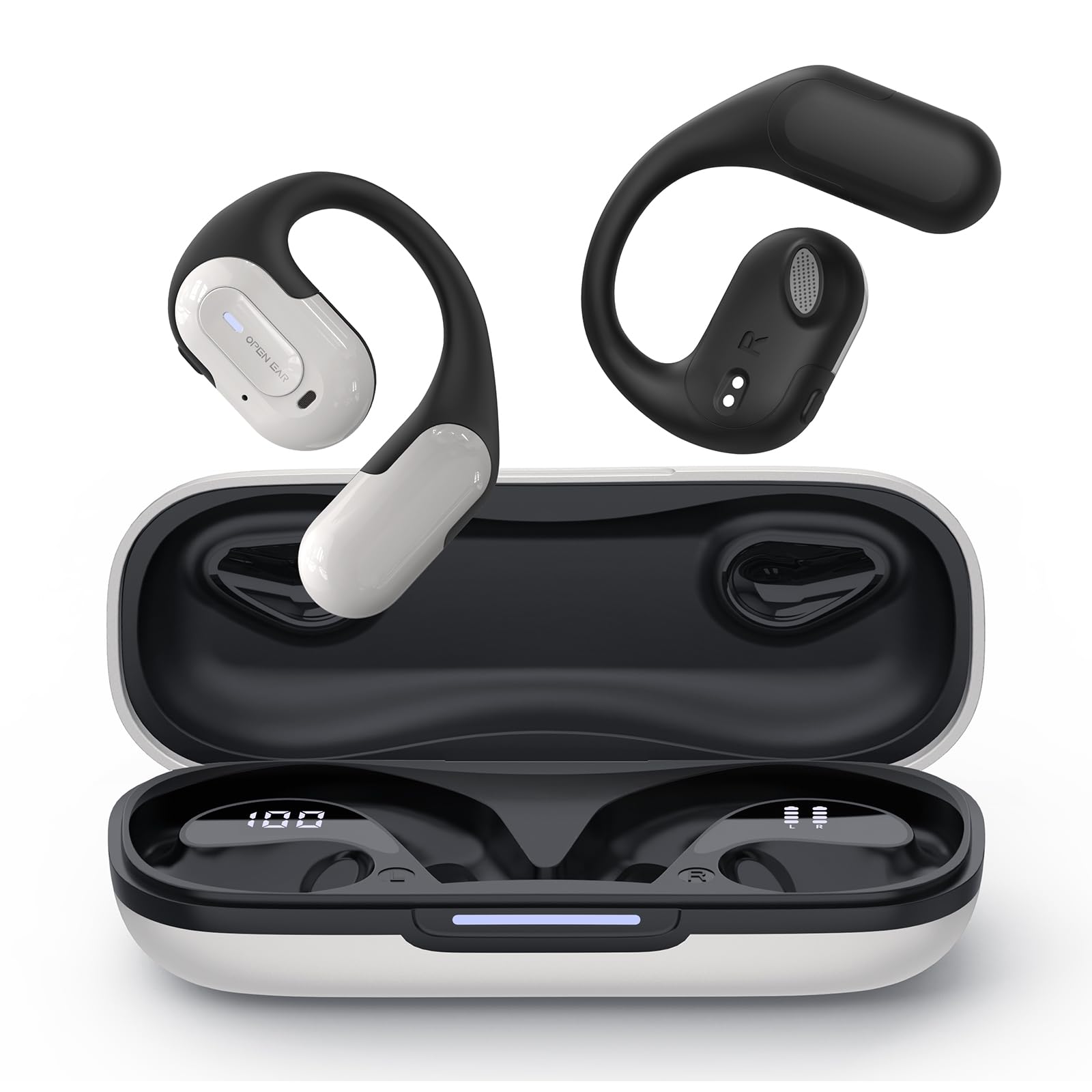 Open Ear Earbuds Wireless Bluetooth 5.3 Headphones, IPX5 Waterproof Ear ...