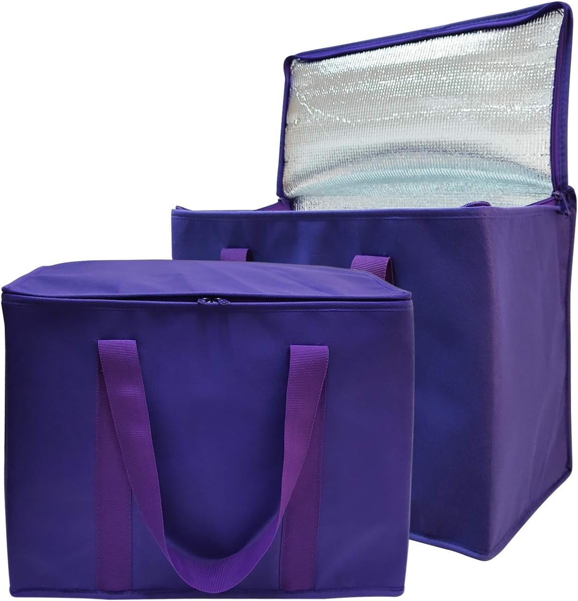 Set of 2 XL Large Premium Quality Insulated Collapsible Cooler Bag with ...